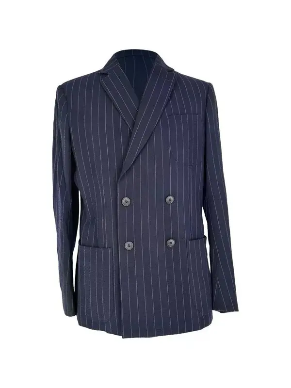 Giorgio Armani Double-breasted Pinstripe Blazer