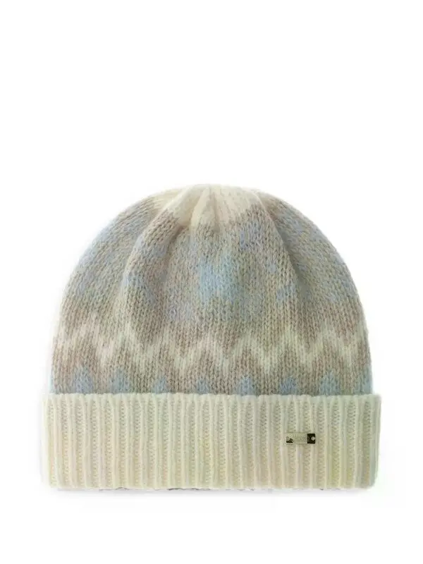 Herno Jacquard-knit Beanie Hat - Neutrals