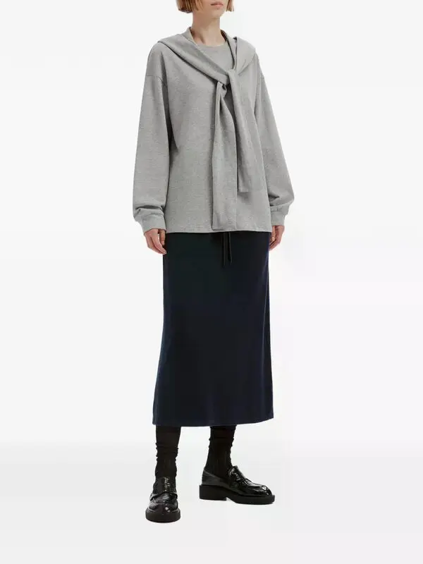 TOUT A COUP Drawstring-waist Midi Skirt - Blue