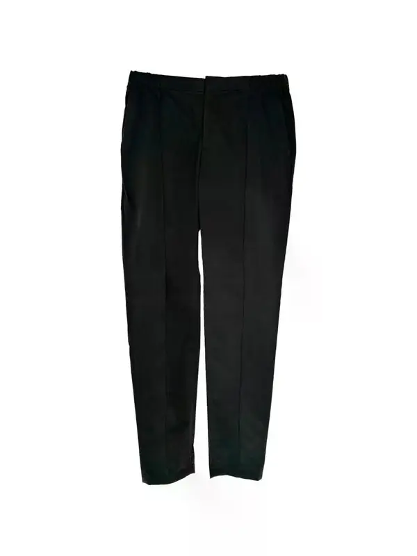 Giorgio Armani Straight-leg Cotton Trousers - Black