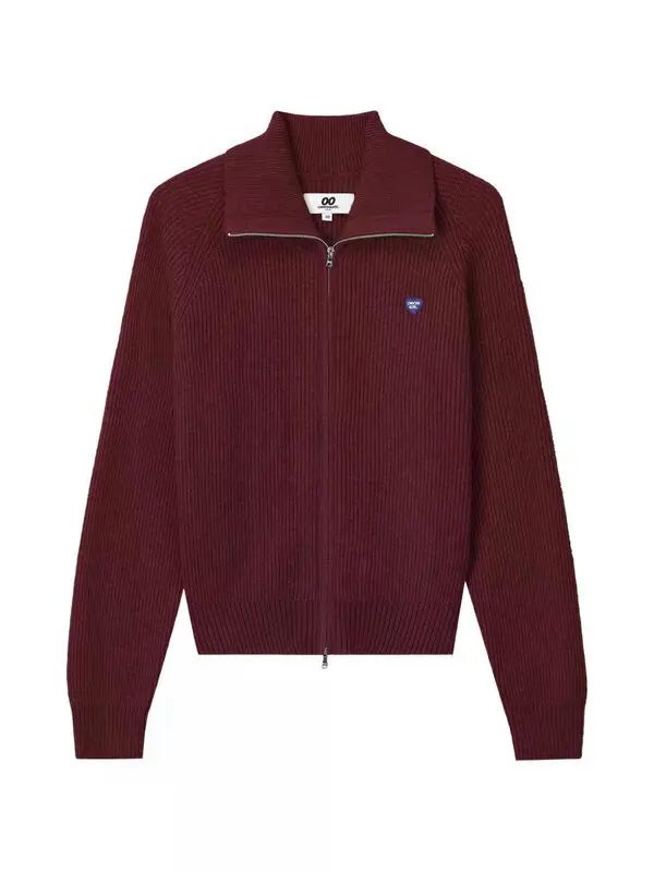 CHOCOOLATE Ribbed-knit Raglan-sleeve Cardigan - Red