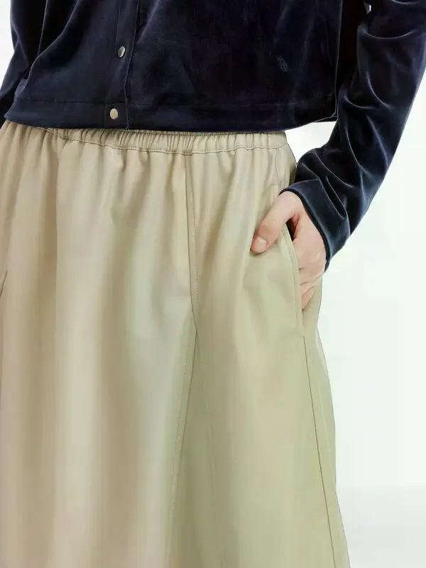 TOUT A COUP Midi Elasticated-waist Panelled Skirt