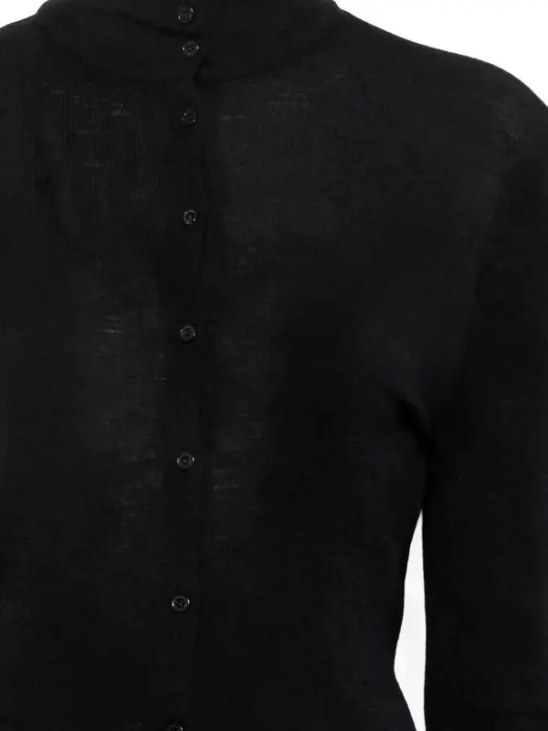ALYSI Button-up Turtle-neck Sweatshirt