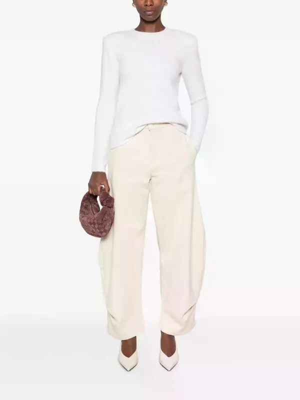 TOTEME Crew Neck Sweater With Padded Shoulders