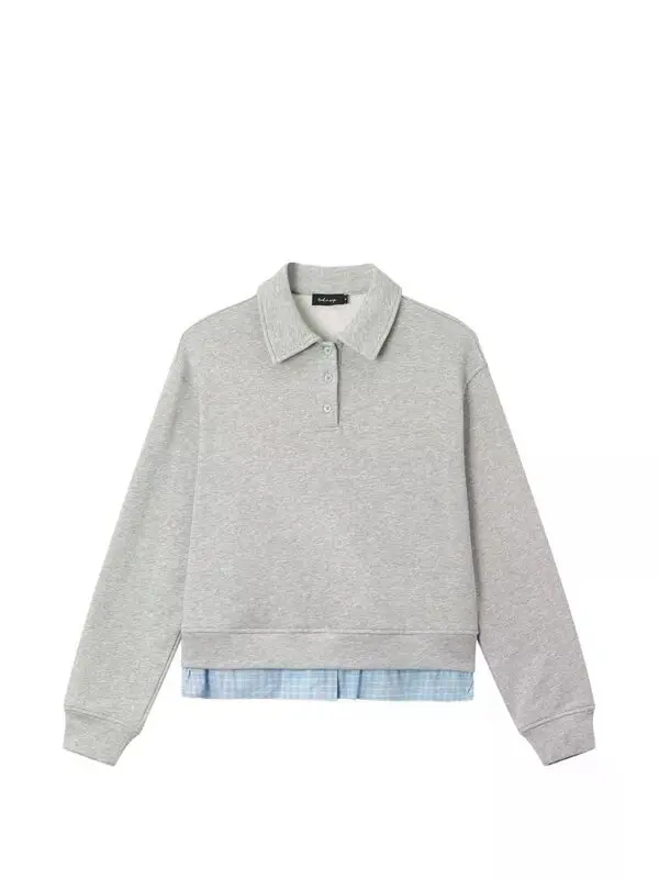 TOUT A COUP Layered-detail Polo Shirt - Grey