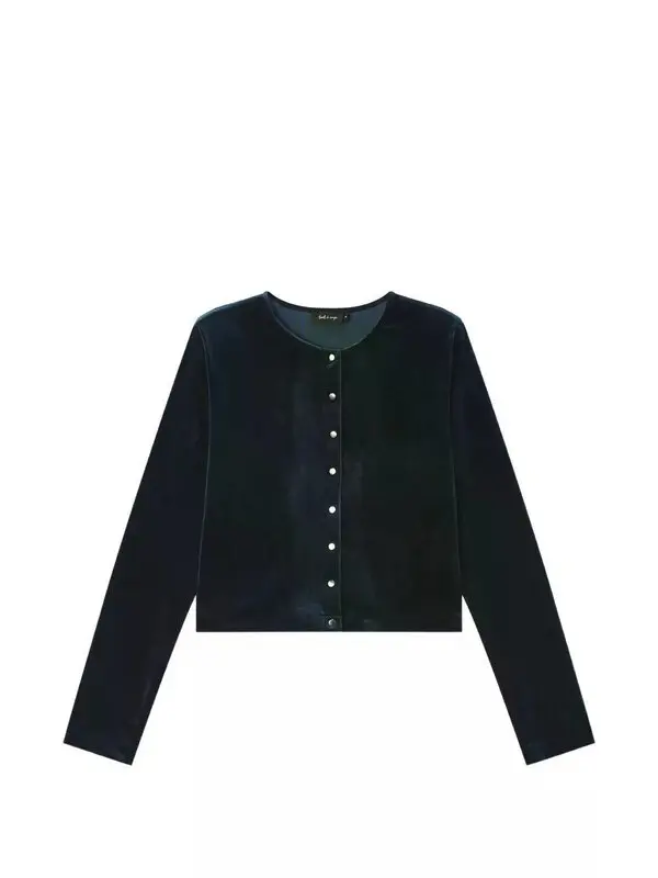 TOUT A COUP Velvet Press-stud Cardigan