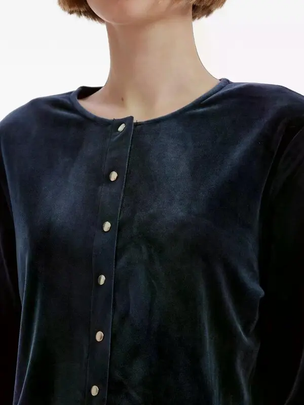 TOUT A COUP Velvet Press-stud Cardigan