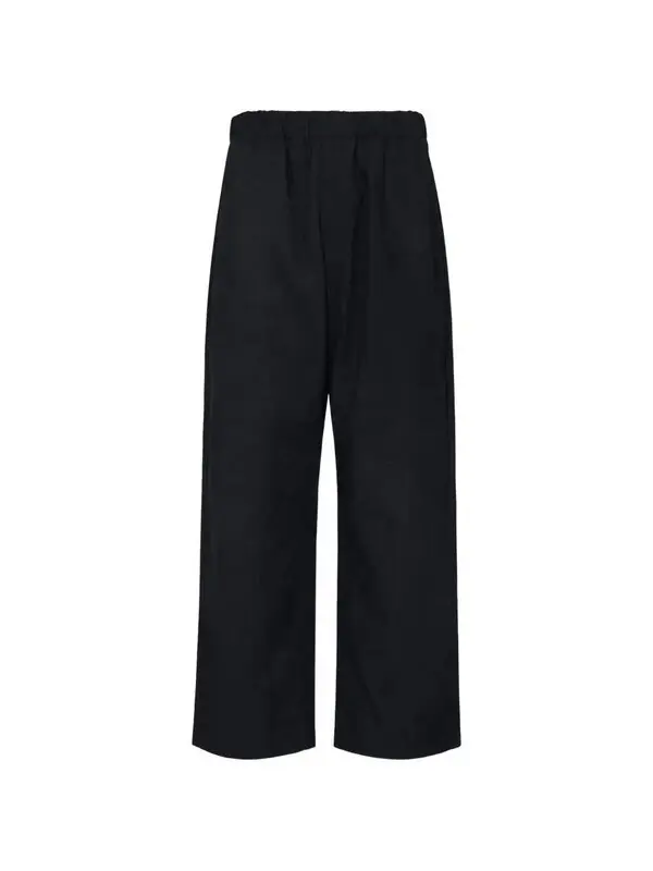 Comme Des Garçons Elasticated-waistband Patch-pocket Trousers