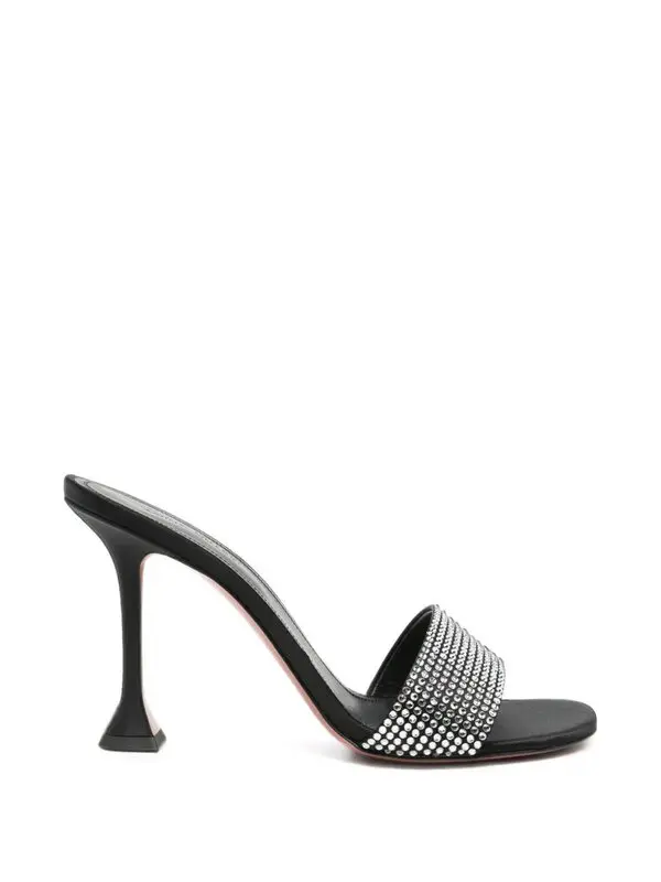 Amina Muaddi Andreea Crystal-embellished Sandals - Black