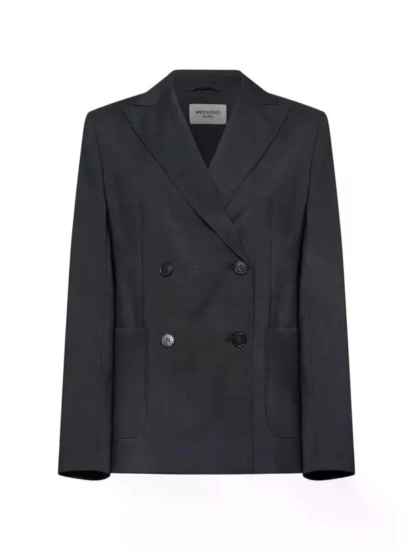 Max Mara Ornati Double-breasted Wool Blazer - Grey