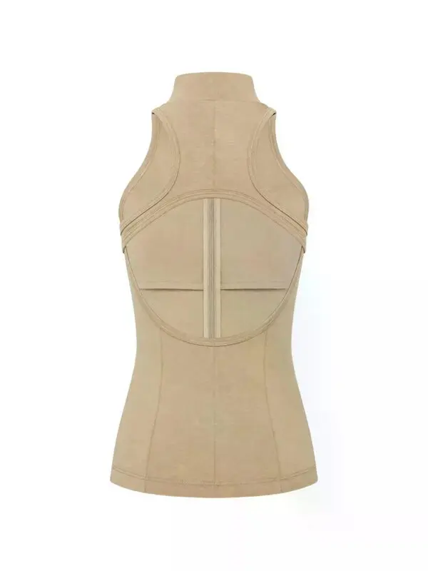 CLUB21 COLLECTION Cleo Cut-out High-neck Top - Neutrals