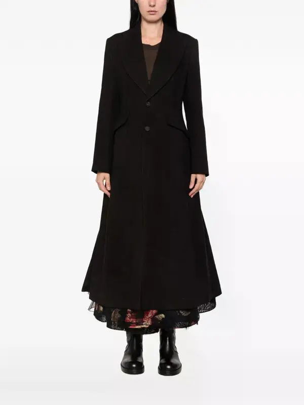 QUETSCHE Tailored Herringbone Pattern Coat