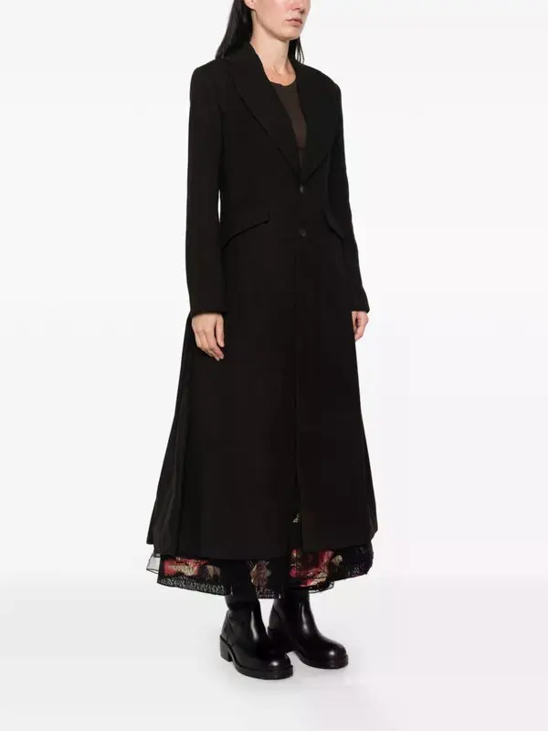 QUETSCHE Tailored Herringbone Pattern Coat