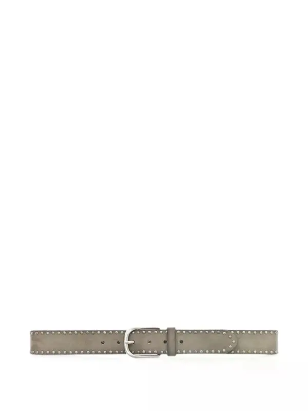 VANZETTI Stud-embellished Leather Belt