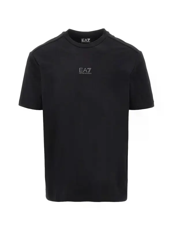 EA7 Logo-print Short-sleeve T-shirt - Black