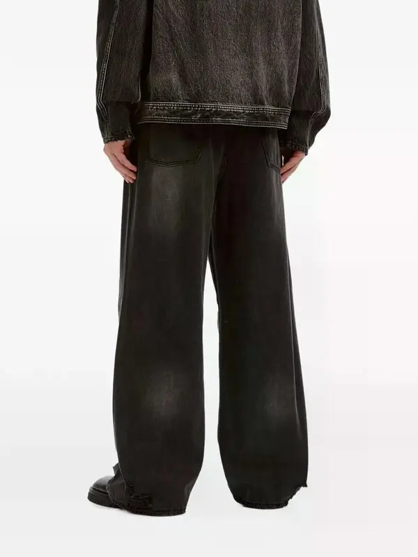 Izzue Distressed Wide-leg Jeans