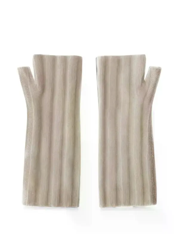 Herno Ribbed-knit Cashmere Fingerless Gloves