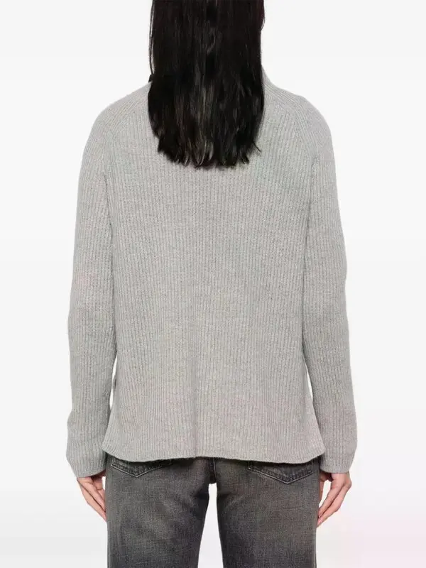 Max Mara Ribbed Knit Raglan Sleeve Sweater