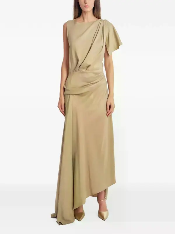 IRINA SCHROTTER Bridget Asymmetric Draped Dress