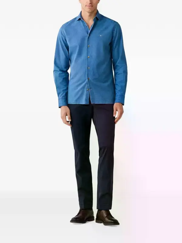 HACKETT  Embroidered-logo Tailored-fit Shirt