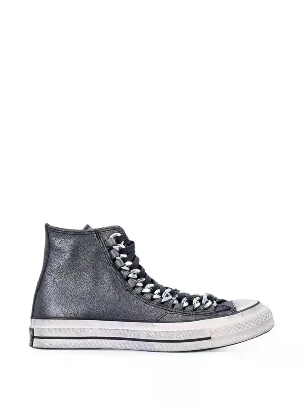 CONVERSE Chuck 70 Industrial Glam Chain-embellished High-top Sneakers - Black