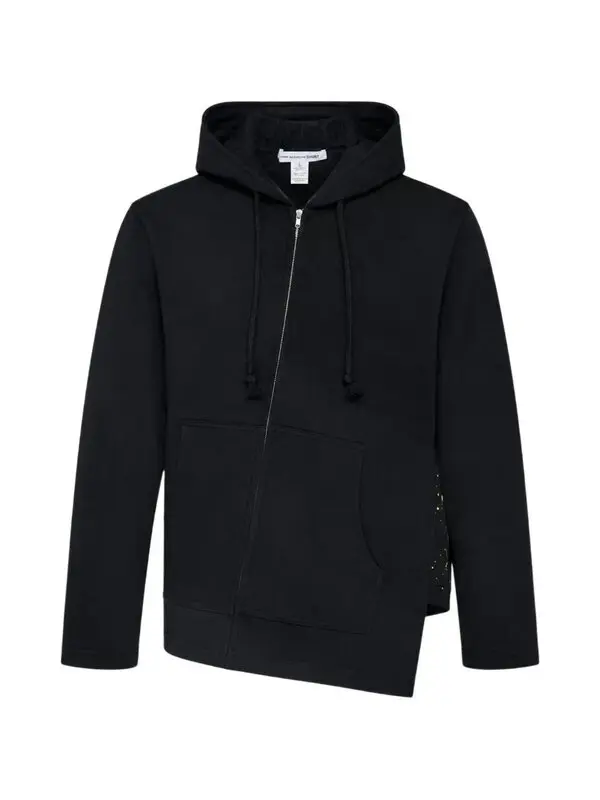 Comme Des Garçons Asymmetric Paint-splatter Hoodie