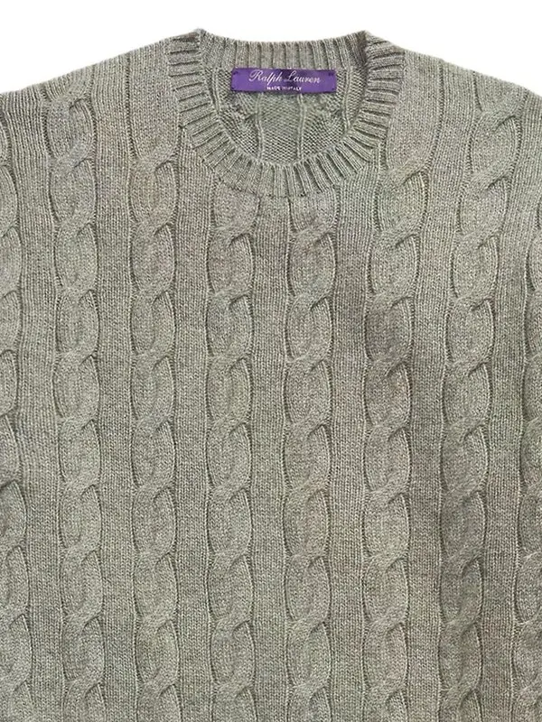 Ralph Lauren Purple Label Cashmere Cable Knit Crew Neck Jumper
