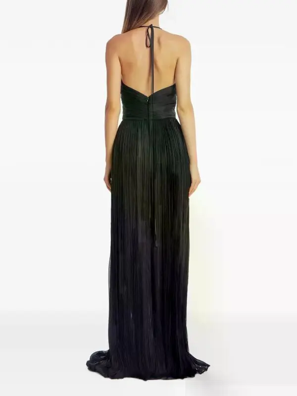 IRINA SCHROTTER Vanessa Pleated Halterneck Gown