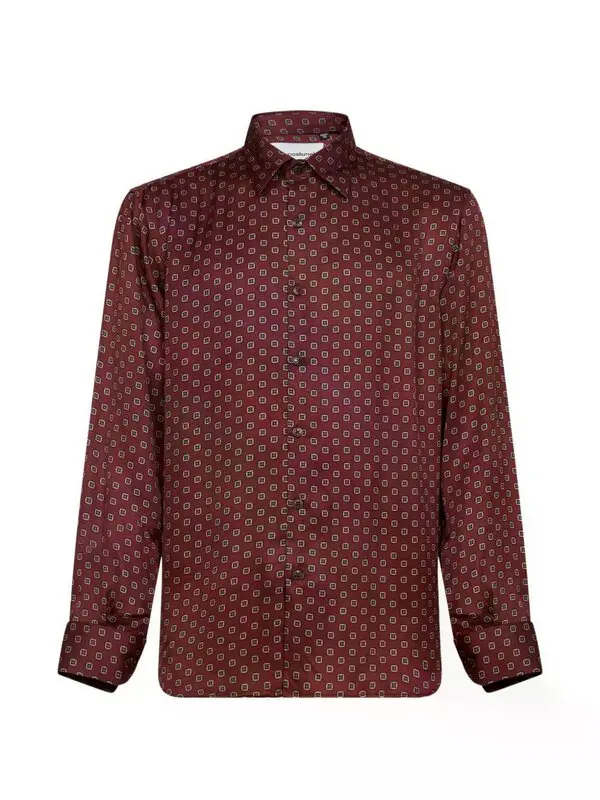 COSTUMEIN Geometric-print Long-sleeve Shirt - Red