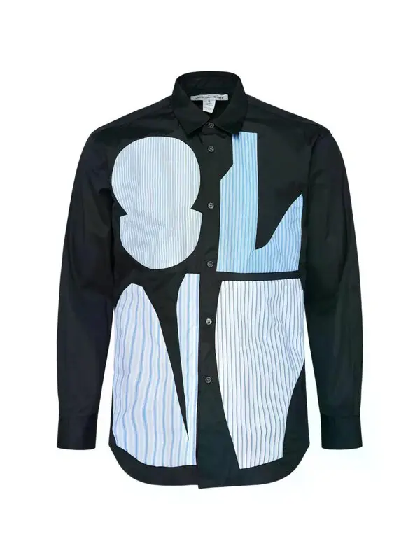 Comme Des Garçons Patchwork Long-sleeve Shirt - Black