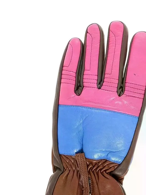 Dsquared2 Colour-block Leather Gloves