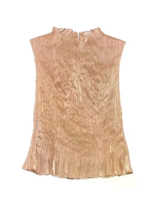 Aje Chloe Crinkled Sleeveless Top - Neutrals