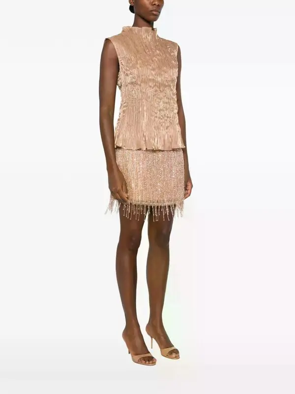 Aje Chloe Crinkled Sleeveless Top