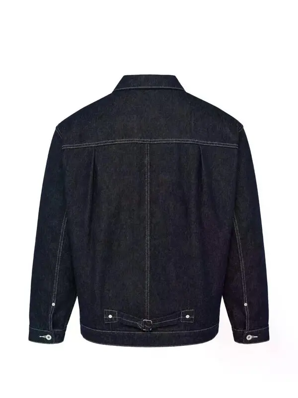 Comme Des Garçons Pleated-detail Denim Jacket