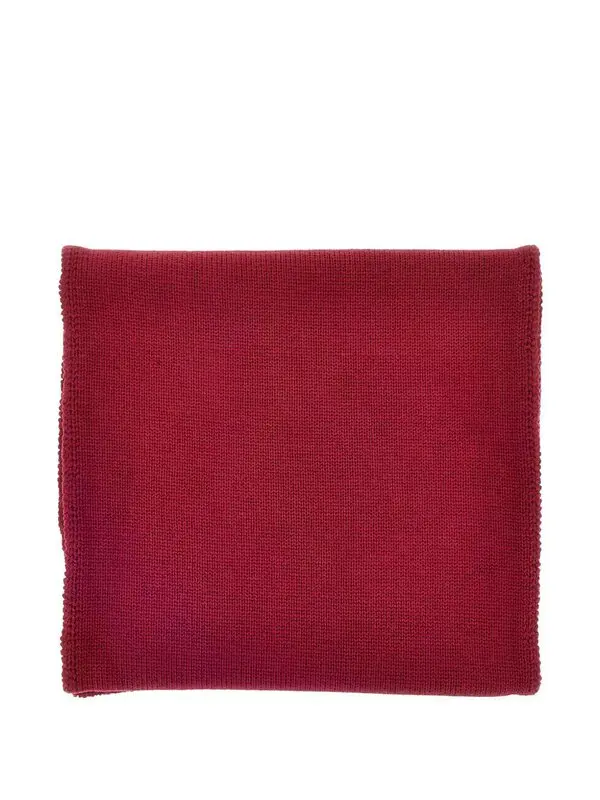 Emporio Armani Logo-embroidered Ribbed-knit Scarf