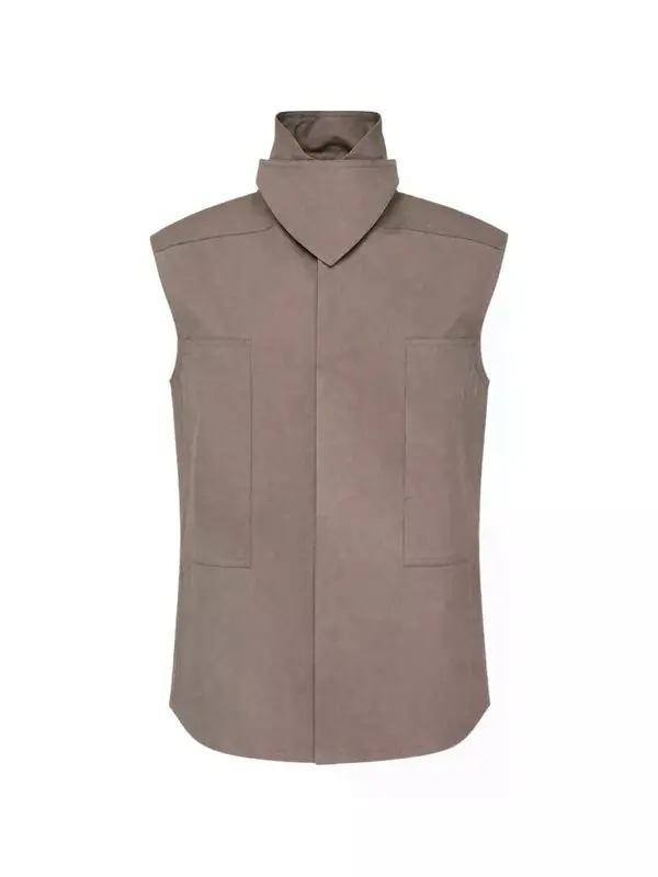 Rick Owens High-neck Sleeveless Vest - Grey