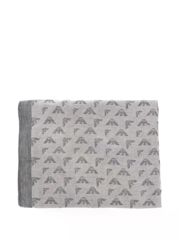Emporio Armani Eagle-monogram Fringed Scarf