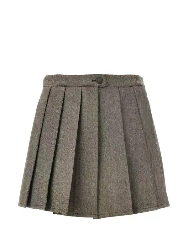 Emporio Armani Virgin Wool Pleated Shorts