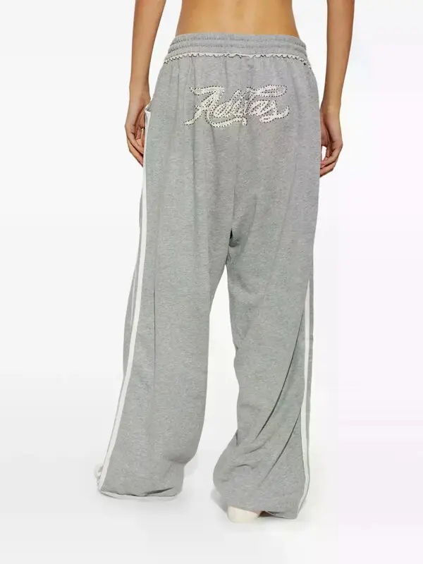 Adidas Logo-embroidered Wide-leg Track Pants