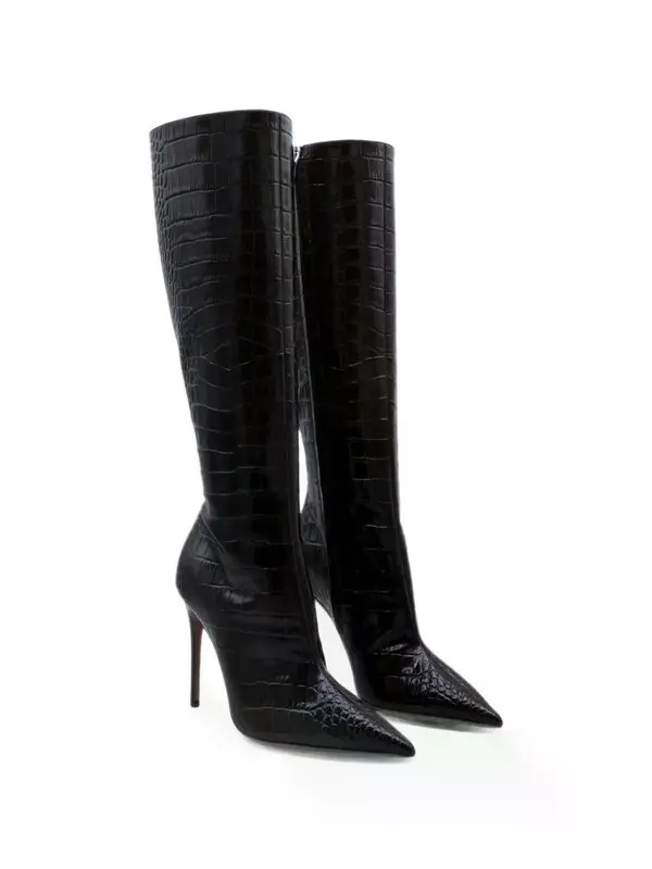 Paris Texas Croc-effect Heeled Boots