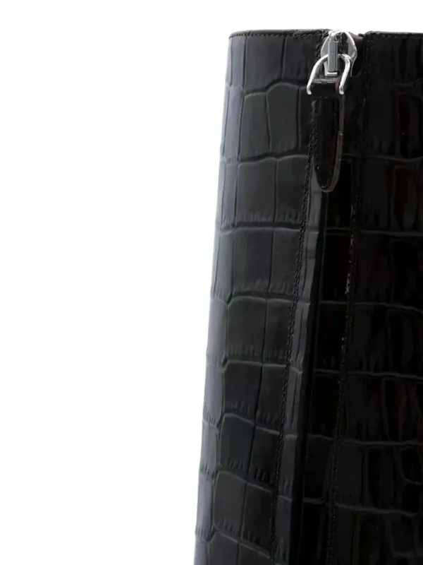 Paris Texas Croc-effect Heeled Boots