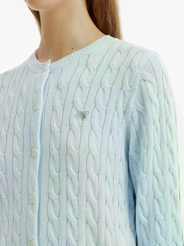 B+AB Cable-knit Bow Detail Cardigan