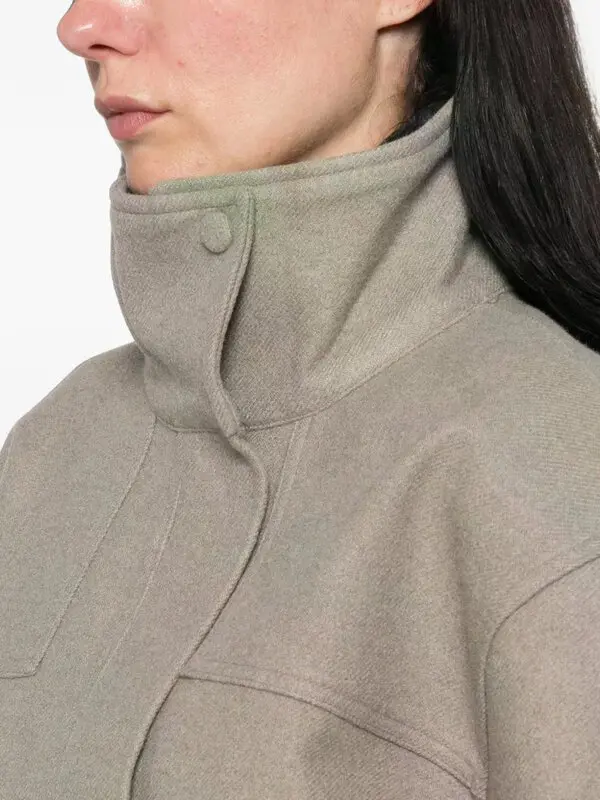 LA PISCINE Belted High-neck Bomber Jacket