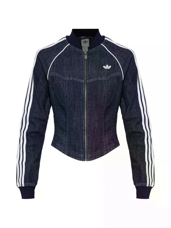 Adidas Superstar Corset Side-stripe Denim Jacket - Blue