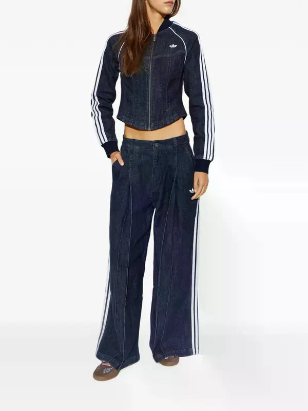 Adidas Superstar Corset Side-stripe Denim Jacket