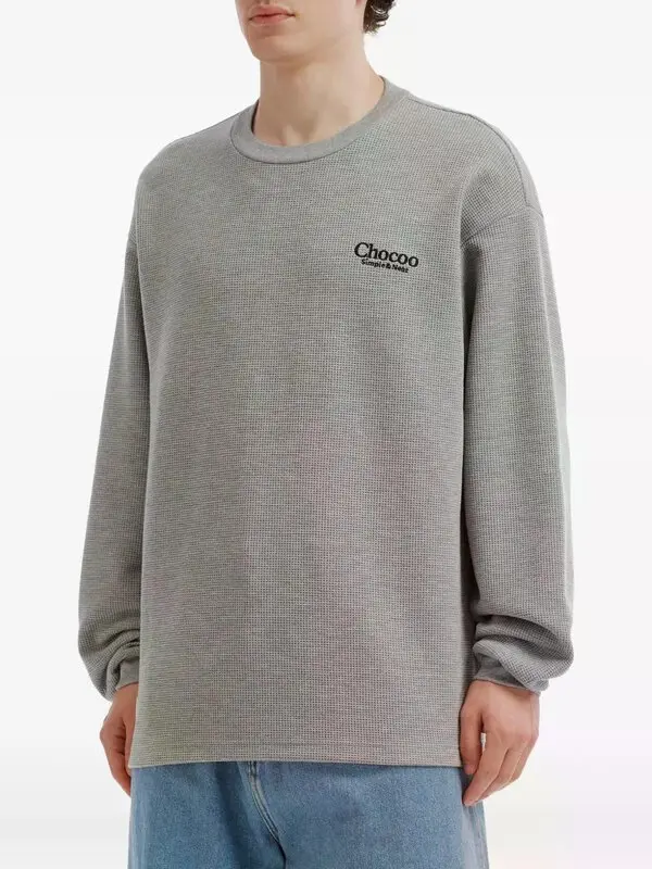 CHOCOOLATE Waffle-knit Logo-print T-shirt
