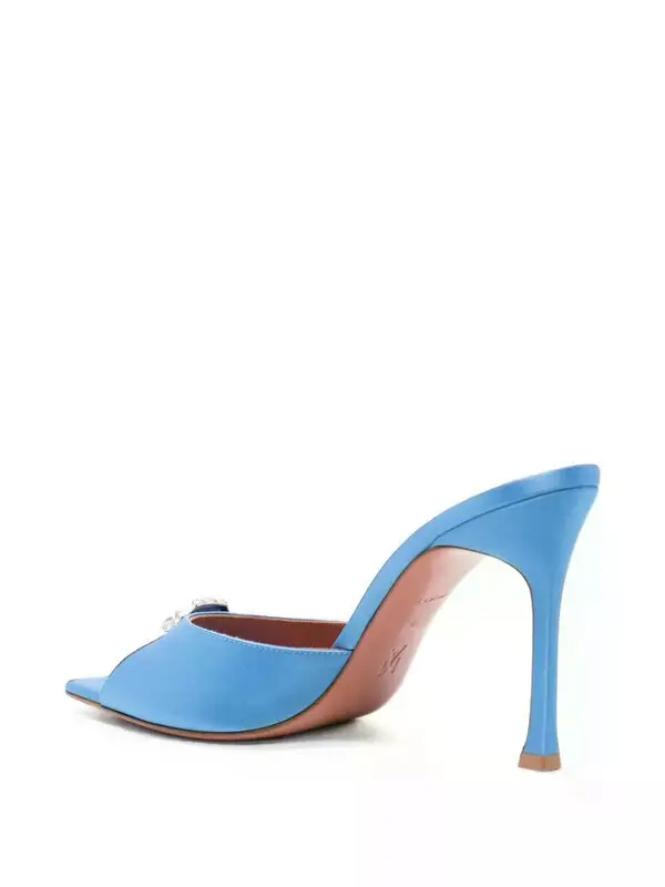 Amina Muaddi Mini Camelia Crystal-embellished Mules