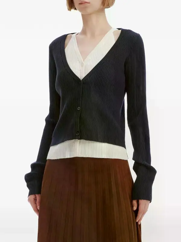 B+AB Ribbed Layered Cardigan