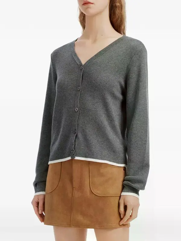B+AB Sailor Collar Contrast Trim Cardigan