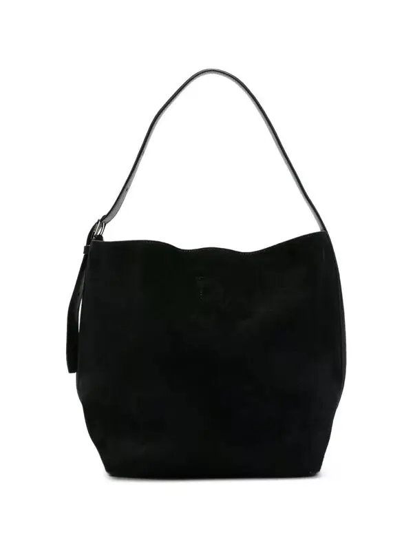 TOTEME Belted Suede Tote Bag - Black